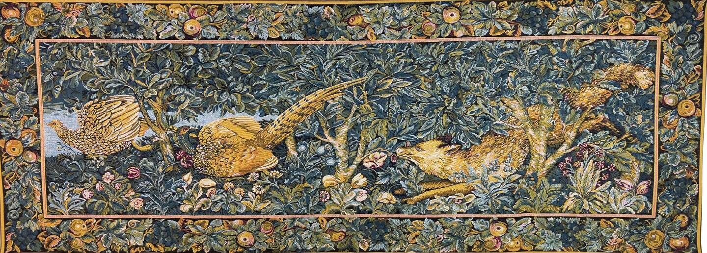 Fox and Pheasants - The Tapestry House - Jacquard Woven Tapestries